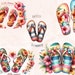 Summer Flip Flops Clipart Bundle, Summer Shoes, Beach Shoes Png, Summer ...