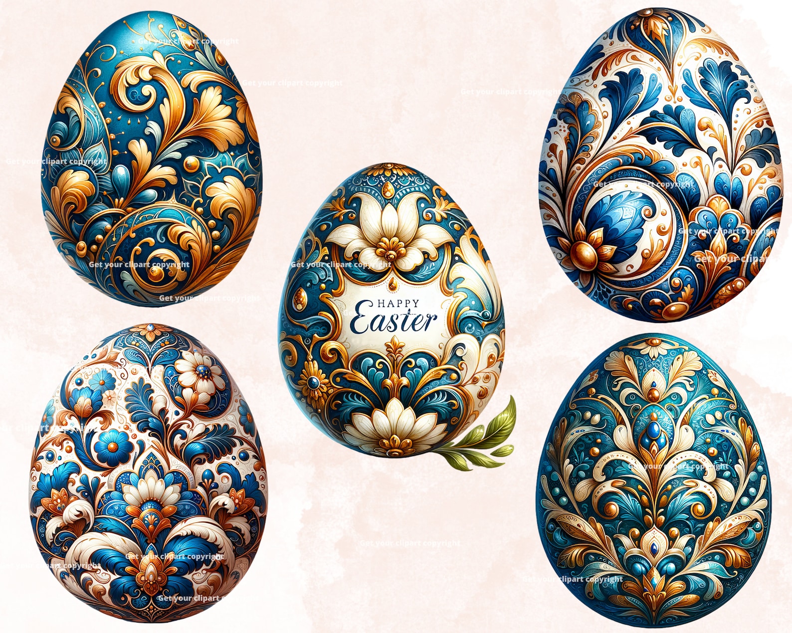 Easter Eggs Clipart Bundle, Easter Clipart, Easter Graphics, Easter ...