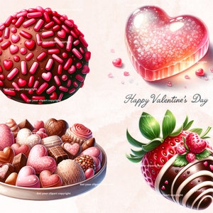 Valentines Sweets Clipart Bundle, Valentines Day Graphics, Love Png ...