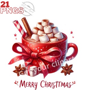 Christmas Drinks Watercolor Clipart Bundle, Christmas Png Bundle ...