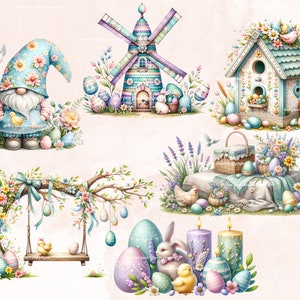 Sweet Easter Clipart Bundle, Easter Clipart, Easter Graphics, Easter ...