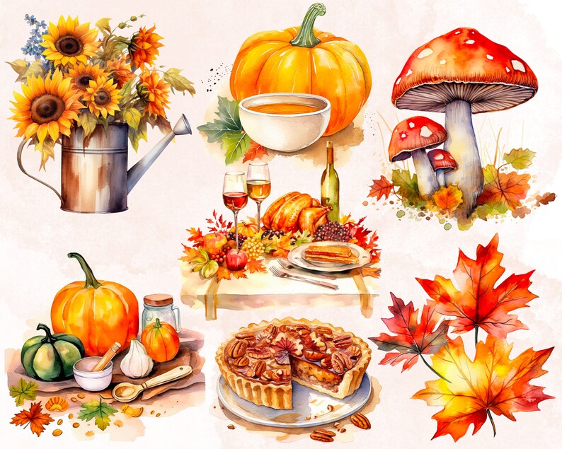 Thanksgiving Clipart, Hello Fall Png Clipart, Fall Vibes Png, Pumpkin ...