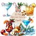 Christmas Drinks Clipart Bundle, Christmas Png Bundle, Cocktails Png ...