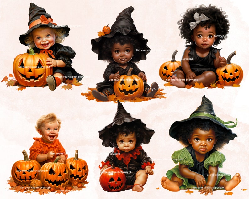 Halloween Babies Clipart Bundle, Halloween Clipart Bundle, Cute ...