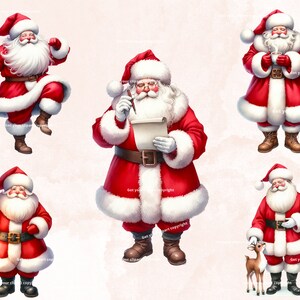 Santa Claus Clipart Bundle, Santa Claus Png Bundle, Santa Clipart Set ...