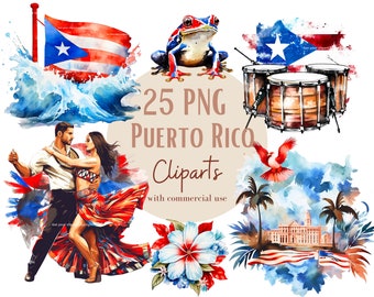 Puerto Rico PNG, Puerto Rico Vibes, Summer Clipart Bundle, Transparent Background, Commercial ...
