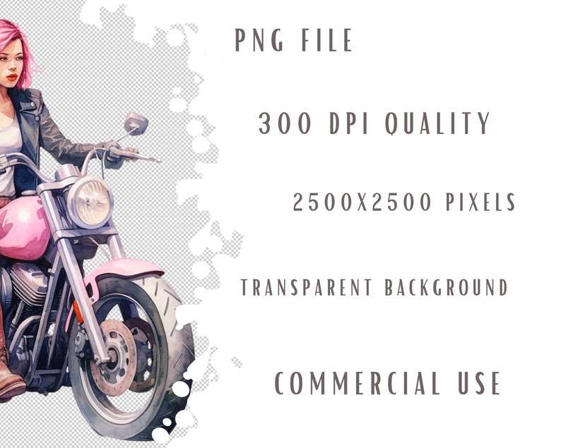 Watercolor Motorbike Clipart Motorcycle Art Clipart - Etsy