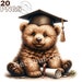 Graduate Baby Animals Clipart Bundle, Preschool Graduation, Graduation ...