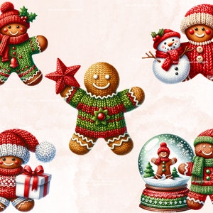 Gingerbread Men Clipart Bundle, Christmas Designs Png Graphics ...
