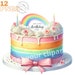 Rainbow Birthday Cake Clipart Bundle, Happy Birthday Graphics, Cake Png ...