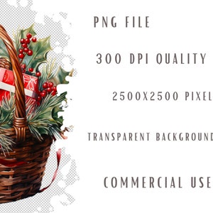 Christmas Gift Basket Cliparts Bundle, Graphics for Christmas Ornaments ...