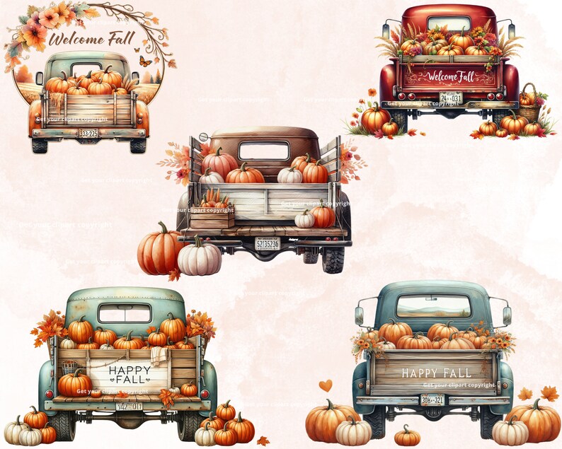 Fall Truck Png Graphics, Hello Fall Clipart, Farm Truck Png, Fall Png ...