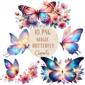 Magic Butterfly Clipart Bundle, Watercolor Butterfly, Watercolor ...