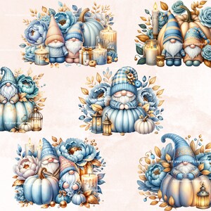 Pastel Gnome and Pumpkin Clipart Bundle, Fall Scrapbooking, Fall ...