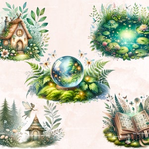 Enchanted Forest Clipart Bundle, Fairy Clipart, Forest Clipart ...