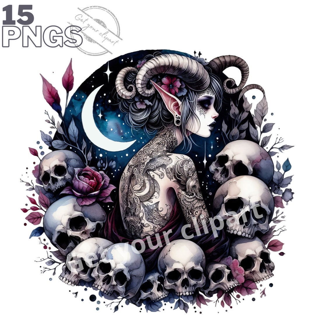 Dark Fairy Clipart Bundle, Fantasy Graphics, Fairy Graphics, Gothic Png ...