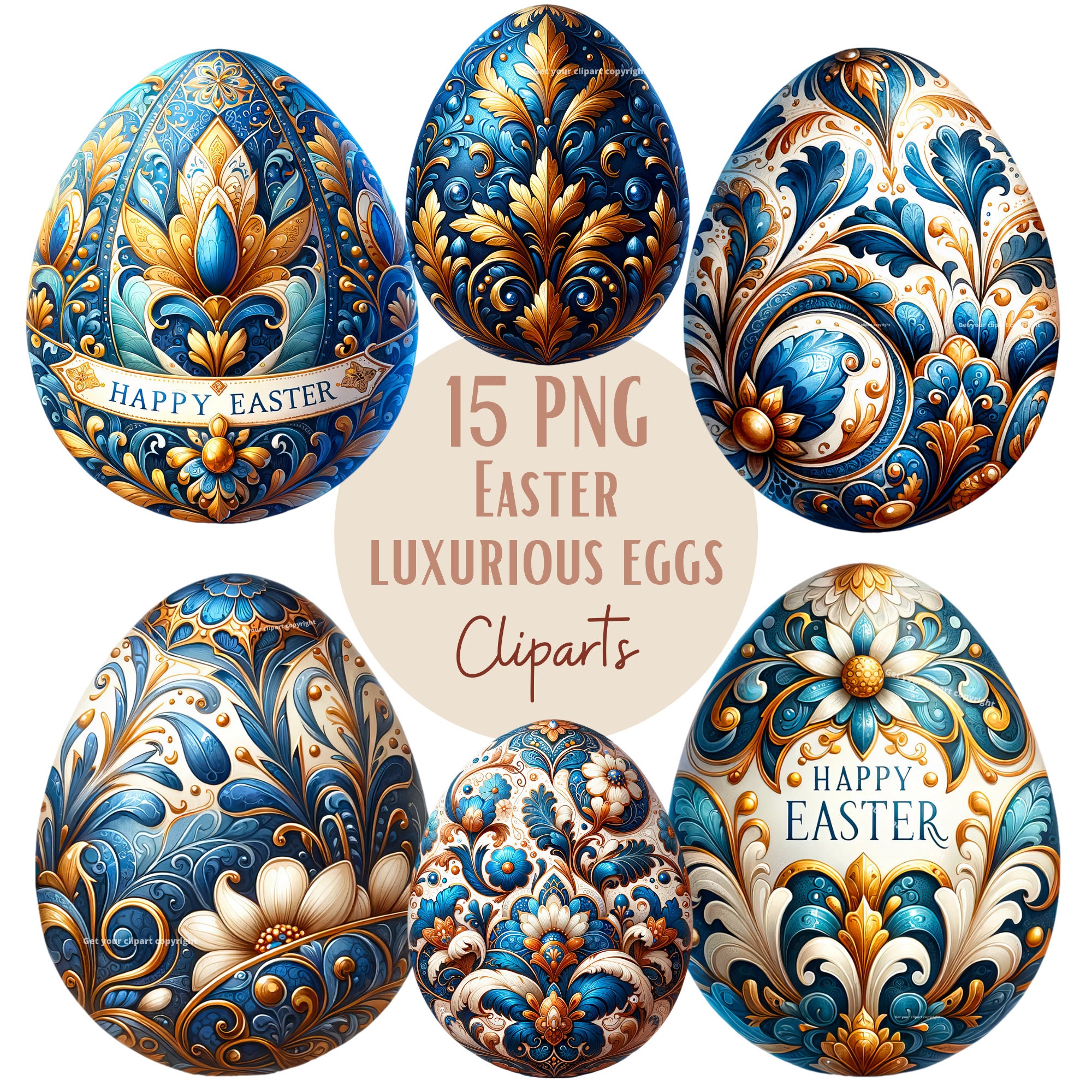 Easter Eggs Clipart Bundle, Easter Clipart, Easter Graphics, Easter ...