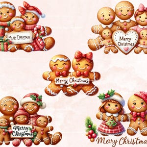 Gingerbread Men Clipart Bundle, Christmas Designs Png Graphics ...