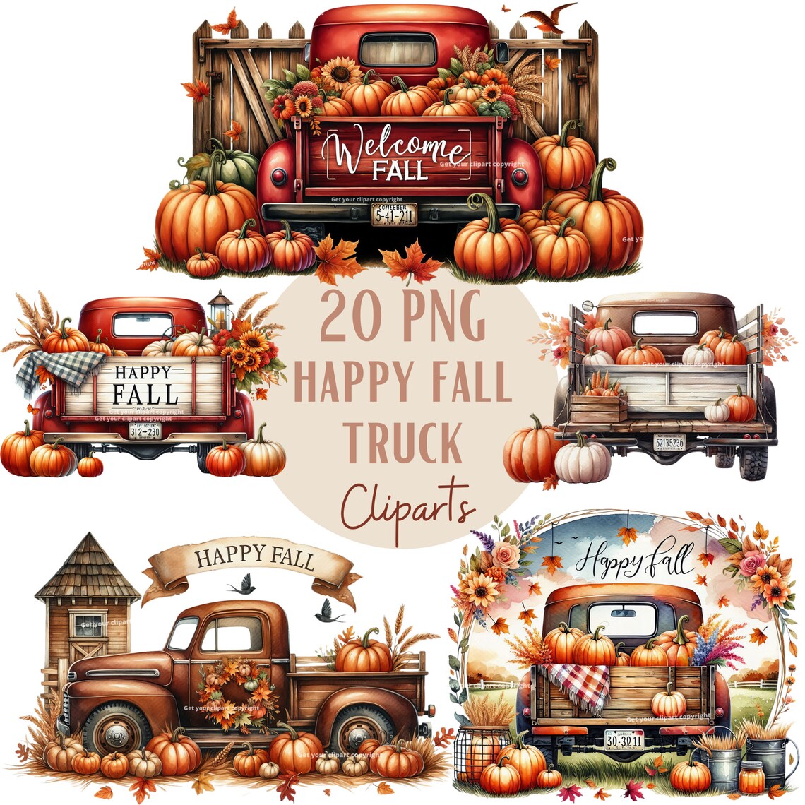 Fall Truck Png Graphics, Hello Fall Clipart, Farm Truck Png, Fall Png ...