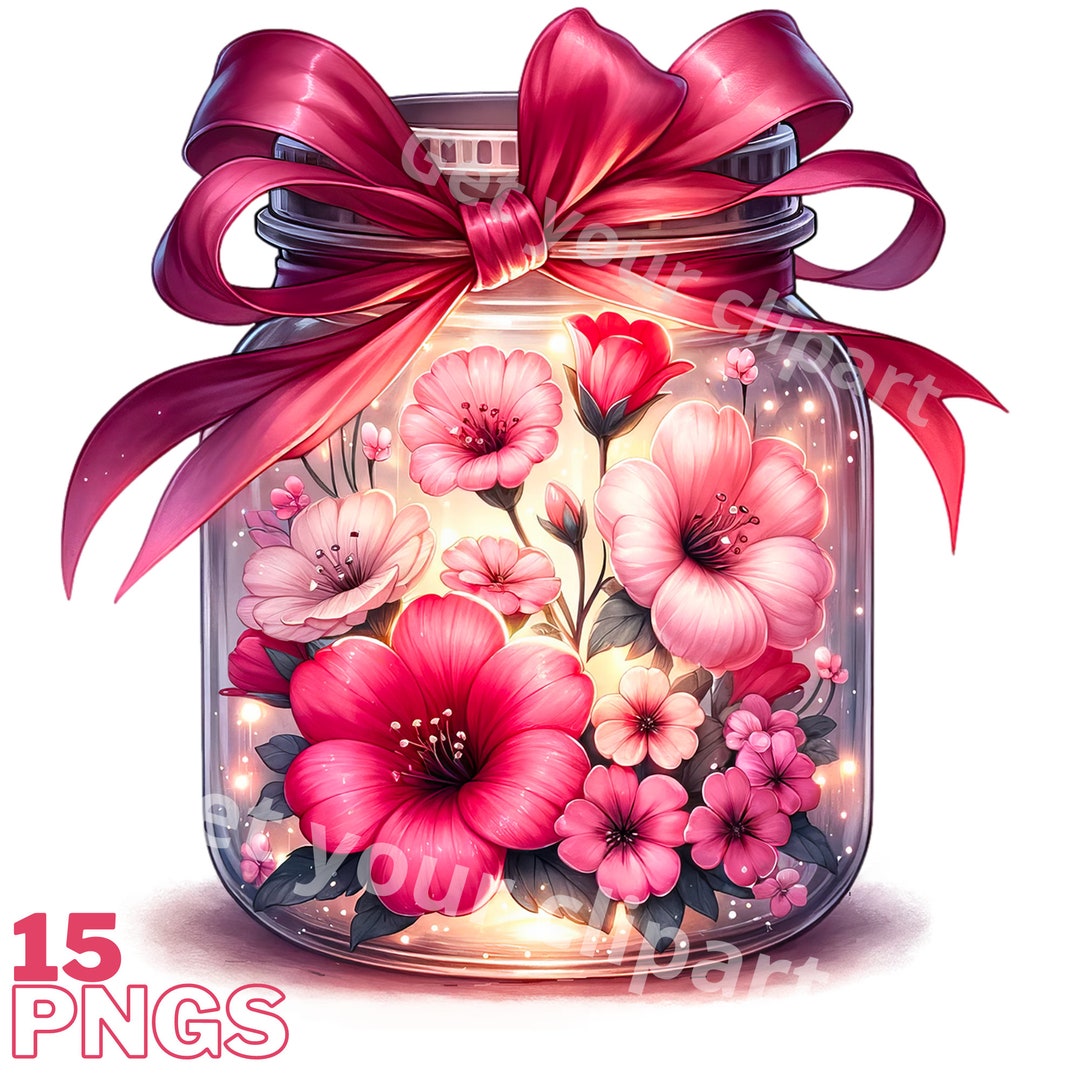 Valentines Jar Clipart Bundle, Valentines Clipart, Valentines Png ...