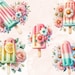 Pastel Summer Popsicle Clipart Bundle, Ice Cream Clipart , Ice Cream ...