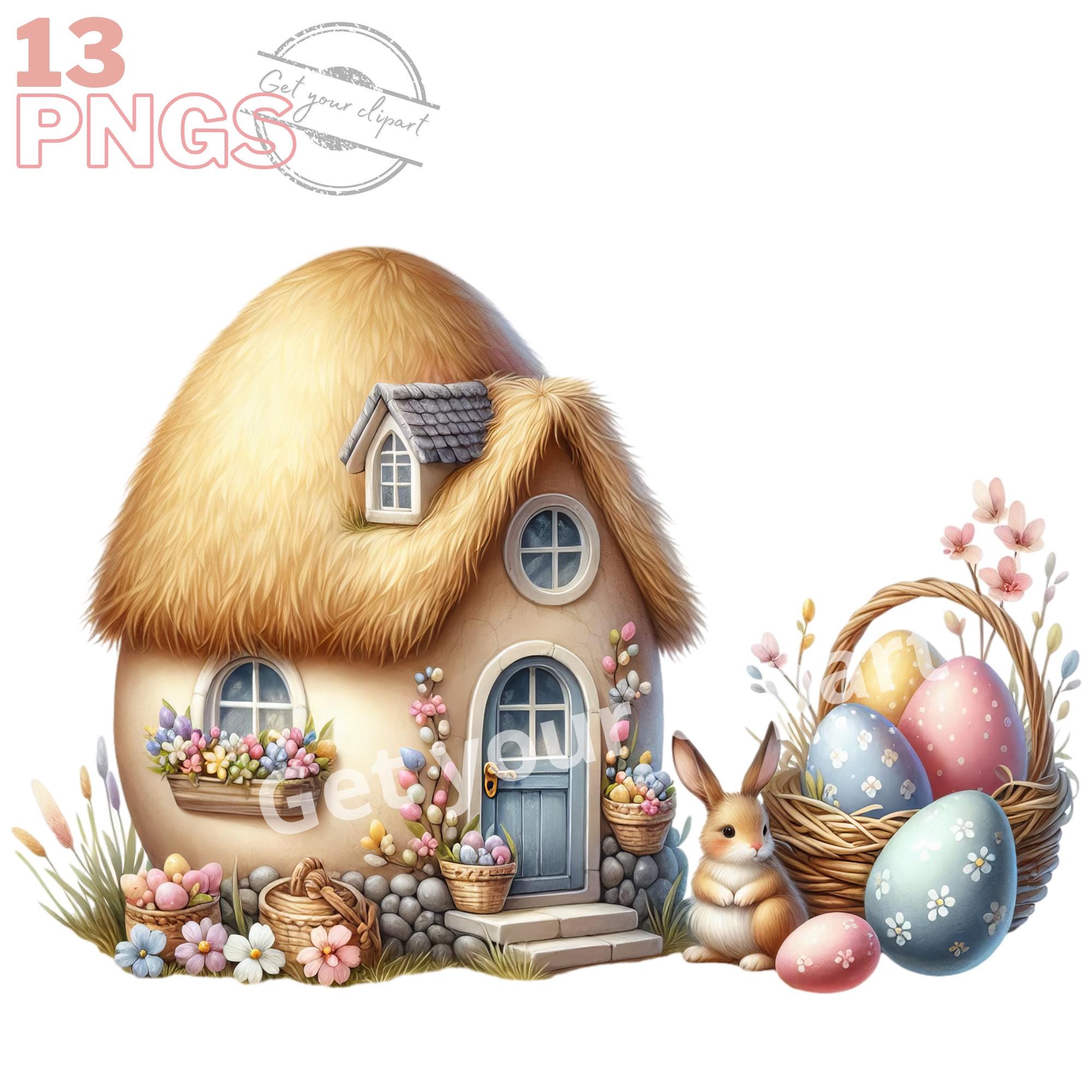 Sweet Easter Clipart Bundle, Easter Clipart, Easter Graphics, Easter ...