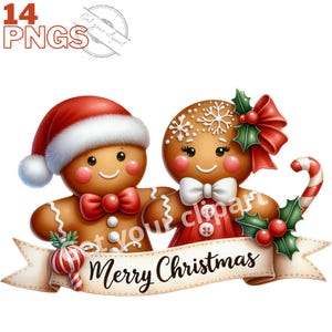 Gingerbread Men Clipart Bundle, Christmas Designs Png Graphics ...