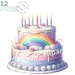 Rainbow Birthday Cake Clipart Bundle, Happy Birthday Graphics, Cake Png ...