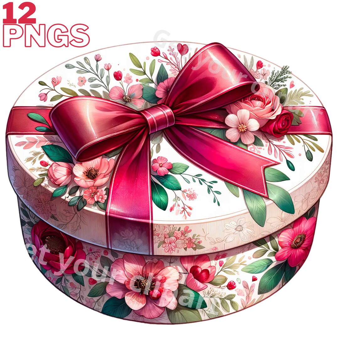 Valentines Gift Box Clipart Bundle, Valentines Graphics, Valentines Day ...