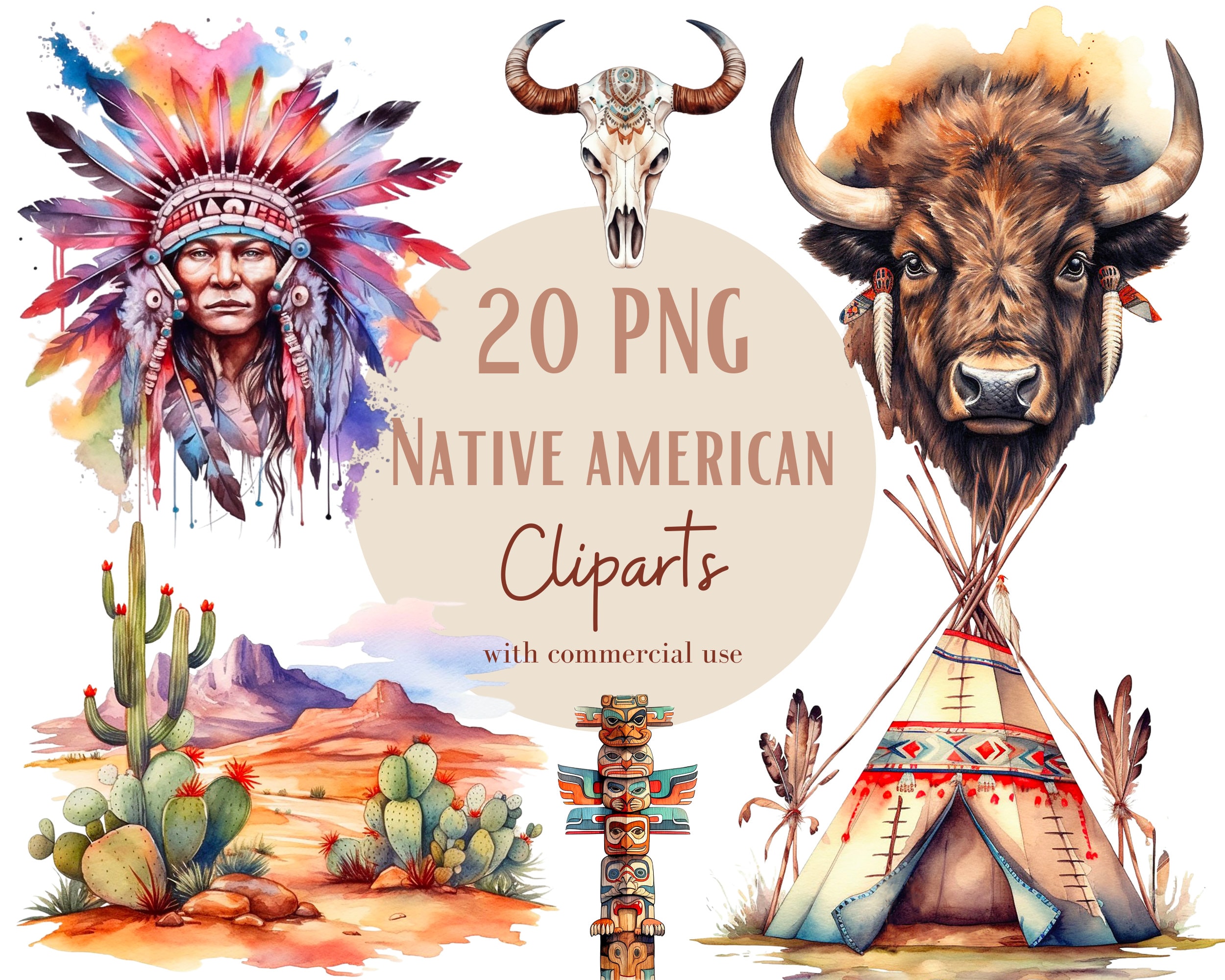 Native American Clipart Native Png Designs Indian Png - Etsy