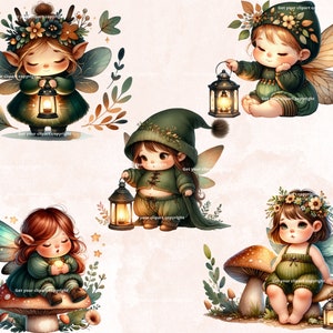 Forest Fairy Clipart Bundle, Fantasy Png Bundle, Magic Forest Png ...