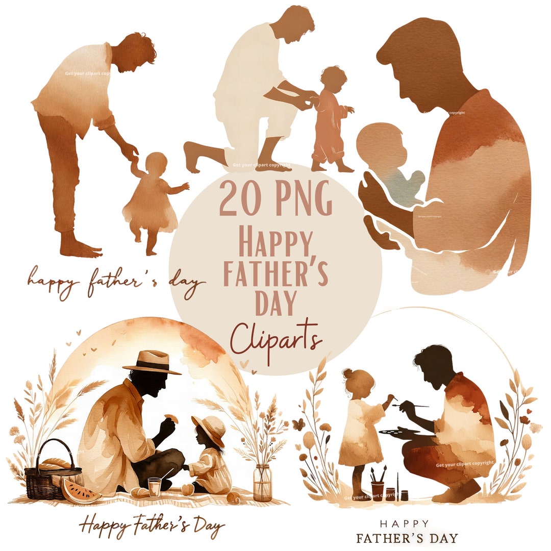 Happy Father's Day Clipart Bundle, Father's Day PNG Graphics, Father's ...