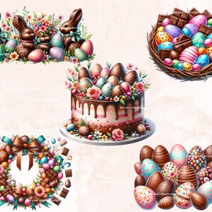 Easter Chocolate Clipart Bundle, Easter Clipart, Easter Graphics ...