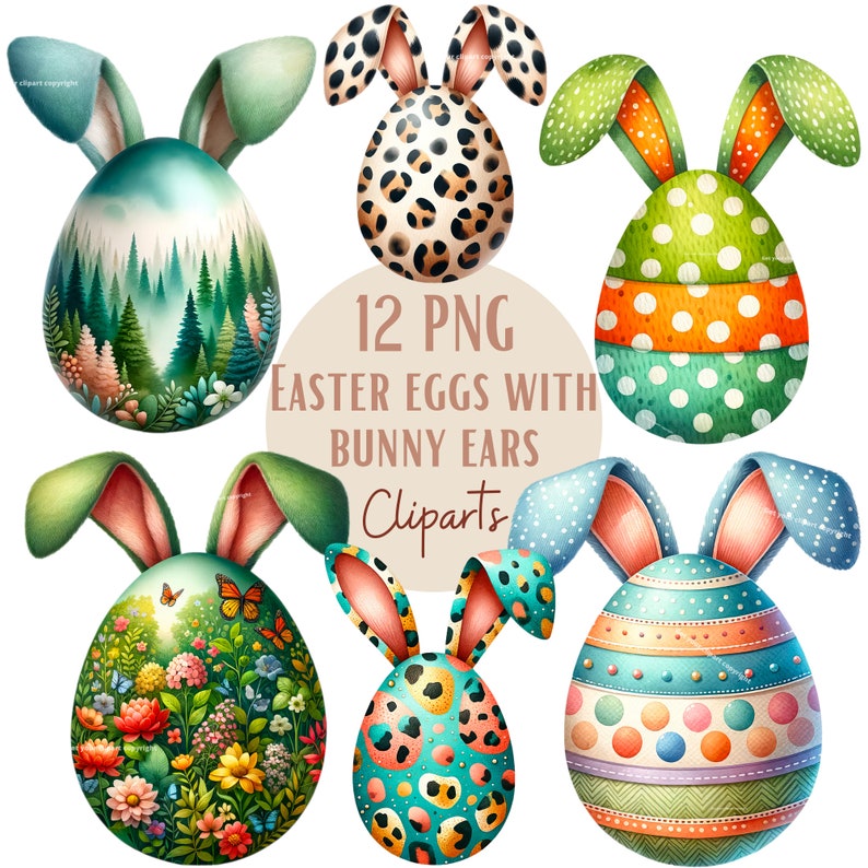 Easter Eggs Clipart Bundle, Easter Clipart, Easter Graphics, Easter ...