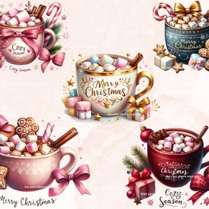 Christmas Hot Cocoa Clipart Bundle, Christmas Png Bundle, Hot Cocoa Png ...