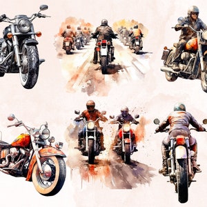 Watercolor Motorbike Clipart, Motorcycle Art Clipart, Motorcycle Png ...