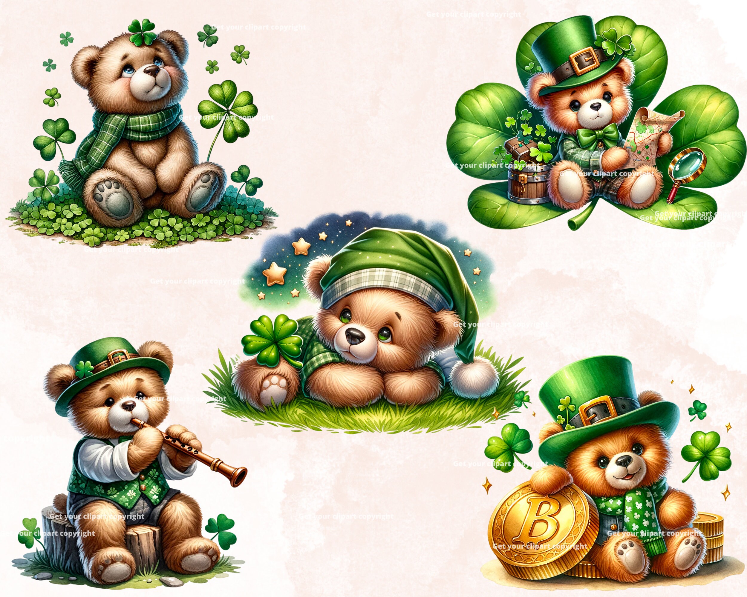 St Patrick Teddy Bear Clipart, St Patrick Graphics, St Patrick Designs ...