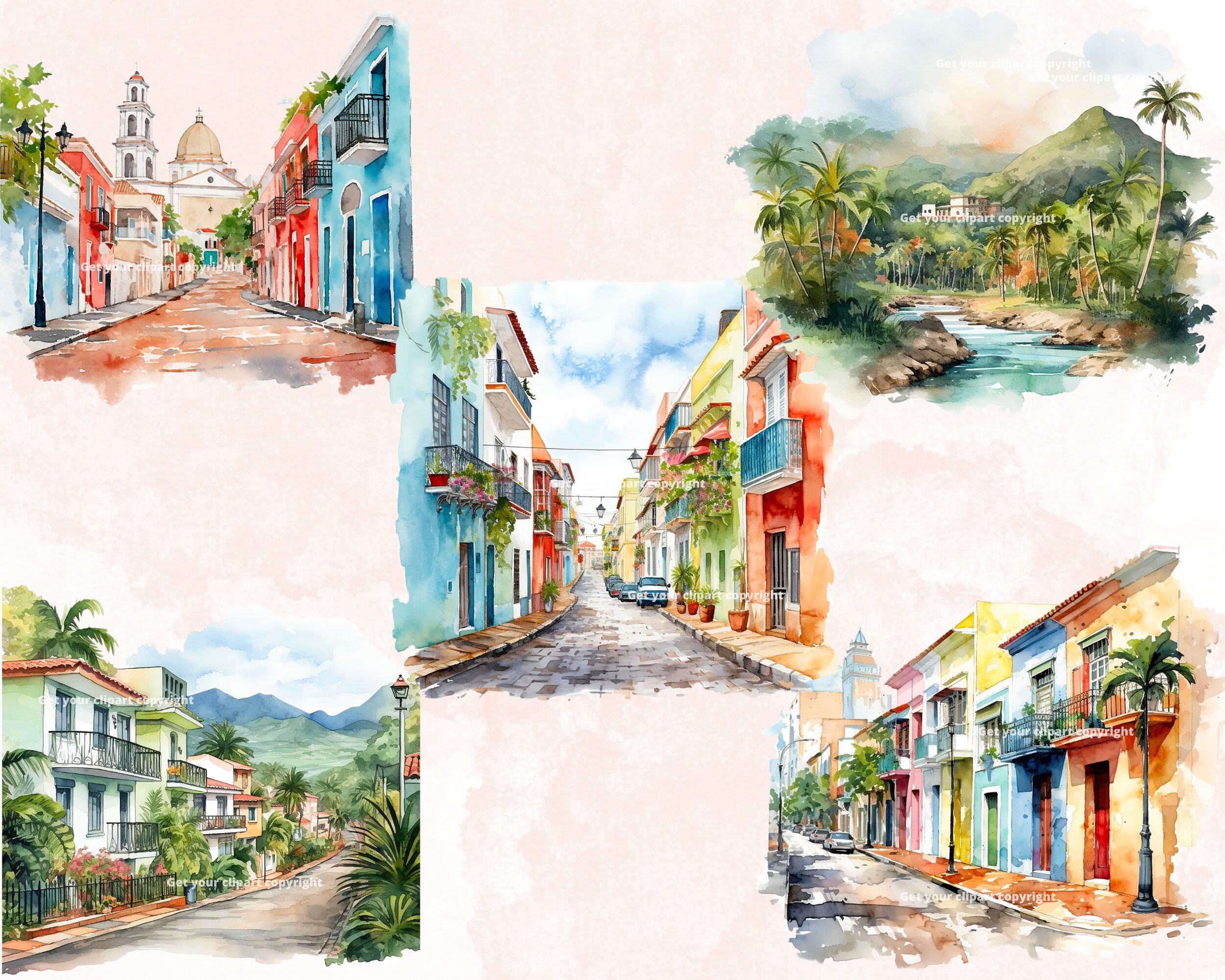 Puerto Rico Png Graphics, Puerto Rico Vibes, Summer Clipart Bundle ...
