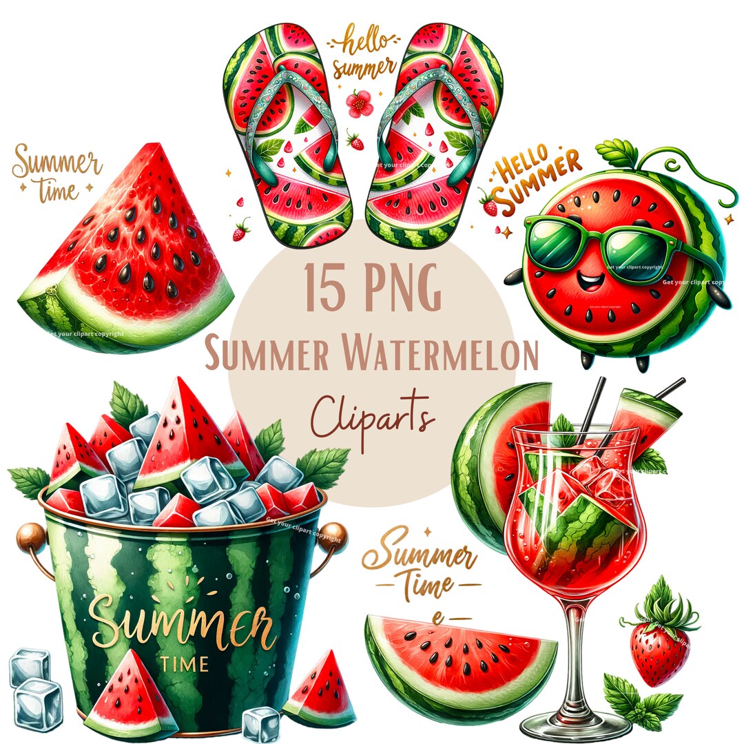 Summer Watermelon Png Clipart, Watermelon Clipart, Fruit Clipart ...