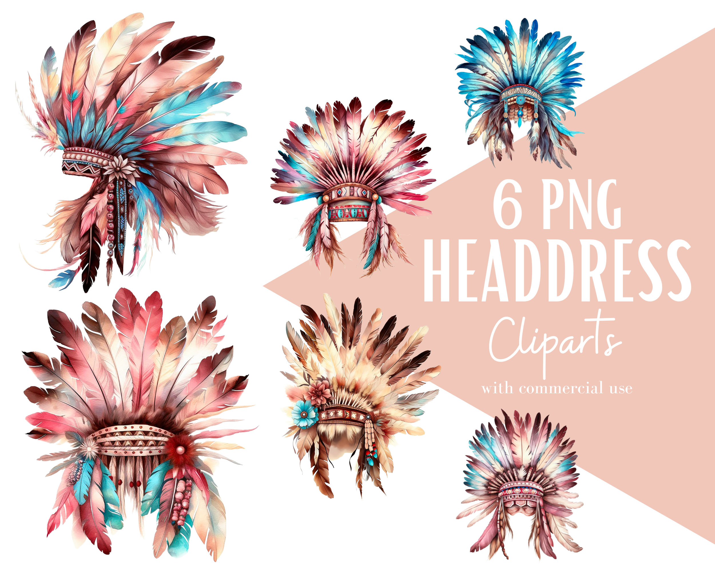 Indian Headdress Png Graphics Native American Headdress Png - Etsy