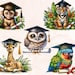 Graduate Baby Animals Clipart Bundle, Preschool Graduation, Graduation ...