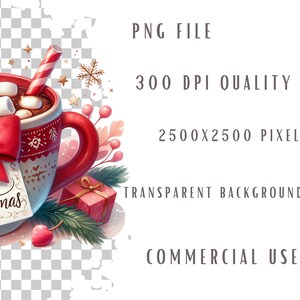 Christmas Hot Cocoa Clipart Bundle, Christmas Png Bundle, Hot Cocoa Png ...