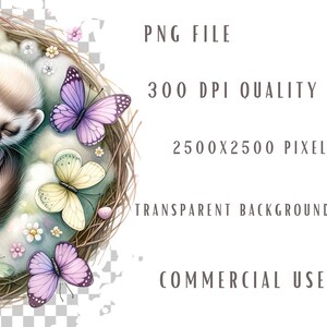 Cute Weasel in a Nest Clipart Bundle, Easter Clipart, Spring Graphics ...