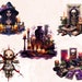 Voodoo Black Magic Clipart Bundle, Halloween Png Graphics, Halloween ...