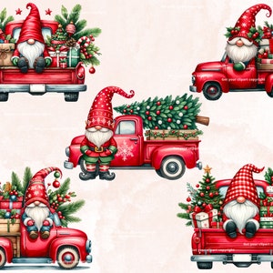 Christmas Gnome and Truck Clipart Bundle, Christmas Clipart, Winter ...