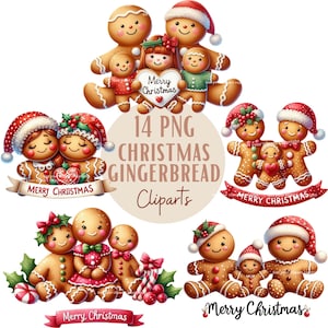 Gingerbread Men Clipart Bundle, Christmas Designs Png Graphics ...