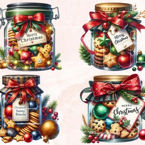 Christmas Cookies Jar Clipart Bundle, Festive Png, Christmas ...