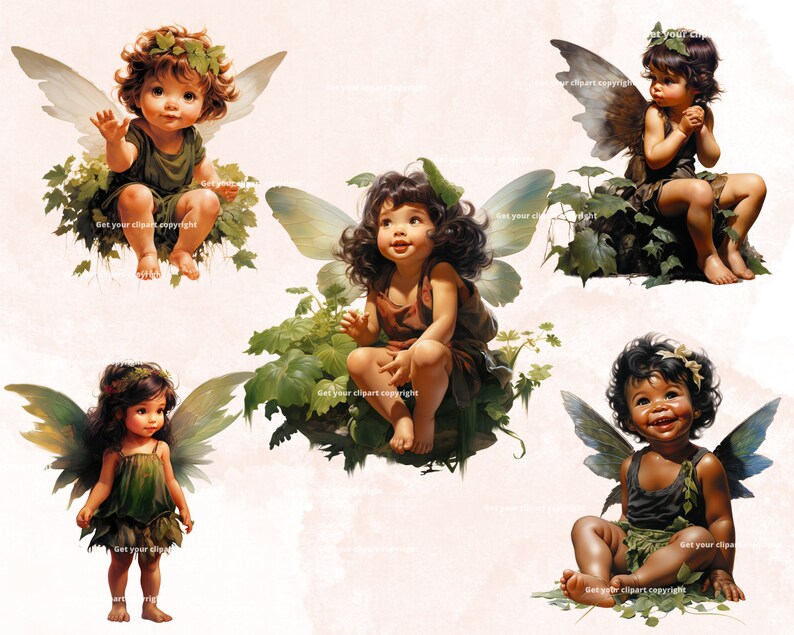 Forest Fairies Clipart Bundle Fairy Clipart Forest Clipart - Etsy