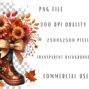 Fall Boots Clipart Bundle, Rain Boots Png, Autumn Graphics, Hello Fall ...