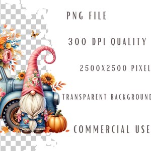 Fall Truck and Gnomes Png Graphics, Hello Fall Clipart, Farm Truck Png ...